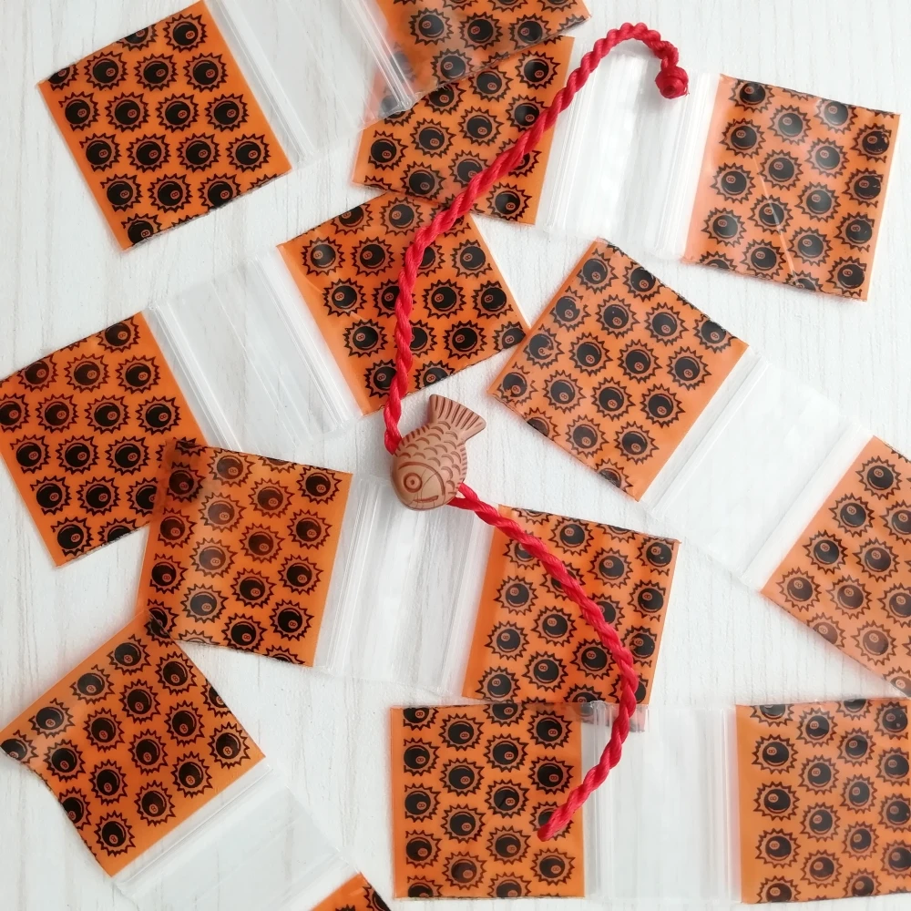 100-Zipper-Resealable-Plastic-Baggies-125125-Desgin-Ball-8-Orange-Print ...