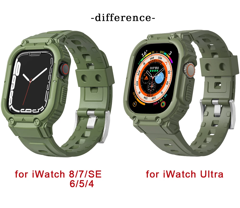 Tactical Apple Watch Band Rugged IWatch Case Stealth Rhino