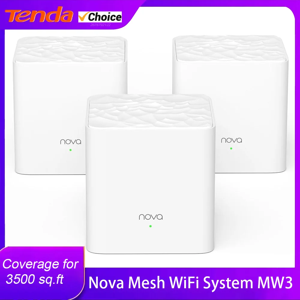 Tenda-Nova-Mesh-WiFi-System-MW3-Up-to-3500-sq-ft-Whole-Home-Coverage ...