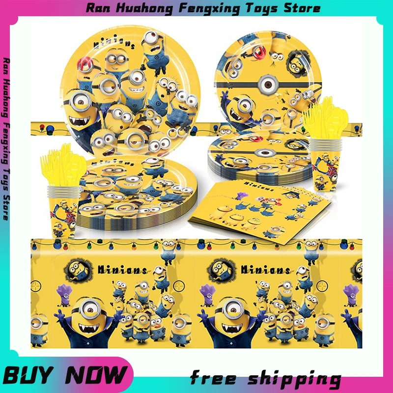 81pcs-set-Minions-Family-Theme-Birthday-Party-Decorative-Supplies ...