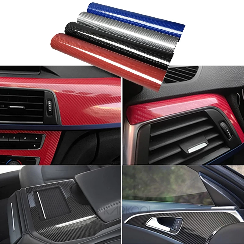 Car-Interior-Stickers-5D-Carbon-Fiber-Vinyl-Wrap-Film-For-Skoda-Rapid ...