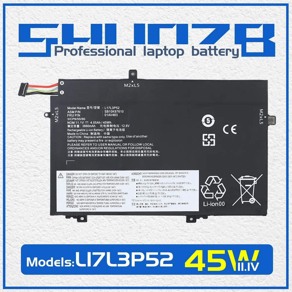 L17M3P53-Laptop-Battery-For-Lenovo-ThinkPad-L480-L580-L480-20LT ...
