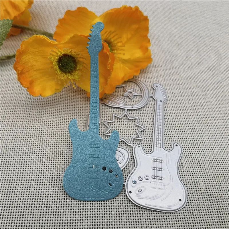 Musical-instrument-Guitar-set-Frame-Metal-Cutting-Dies-Stencils-For-DIY ...