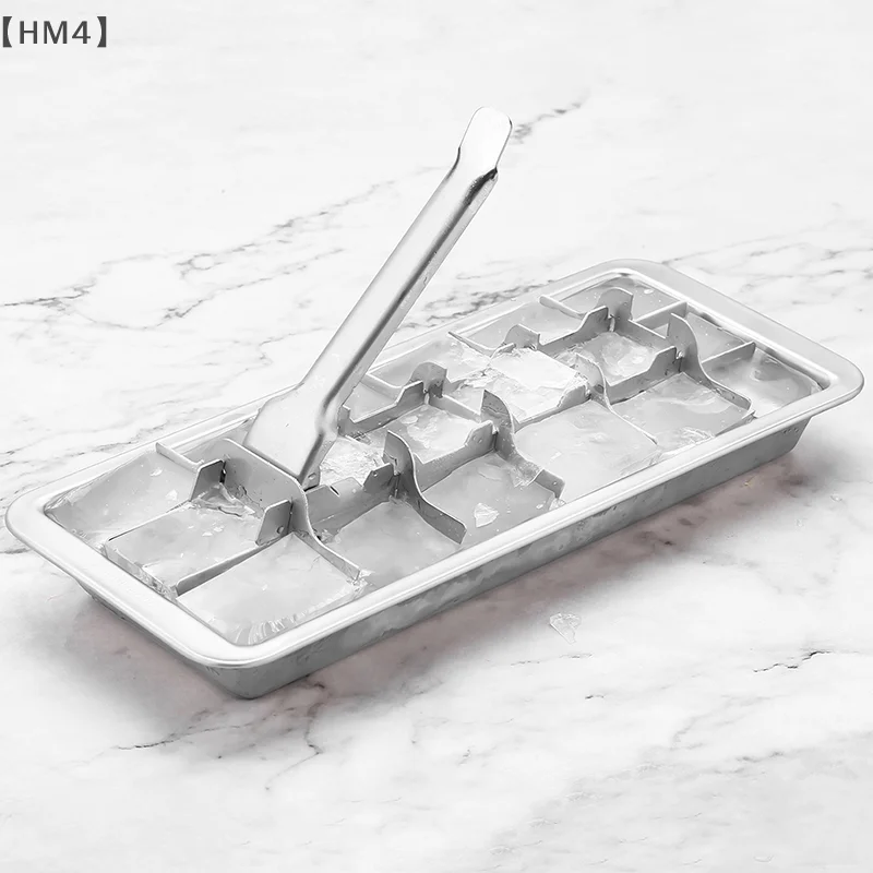 Stainless Steel Ice Cube Trays For Freezer, Metal Ice Tray With Lever ...
