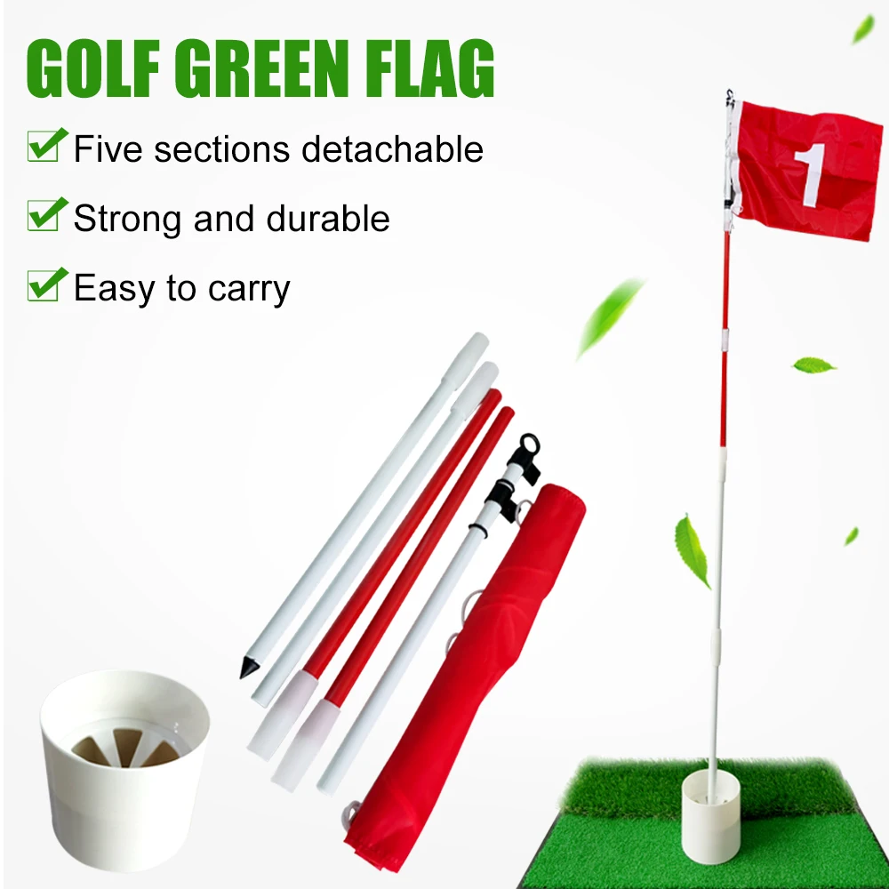 Golf-Flagsticks-Pro-Putting-Green-Flags-Hole-Cup-Set-All-6-Feet-Pin ...