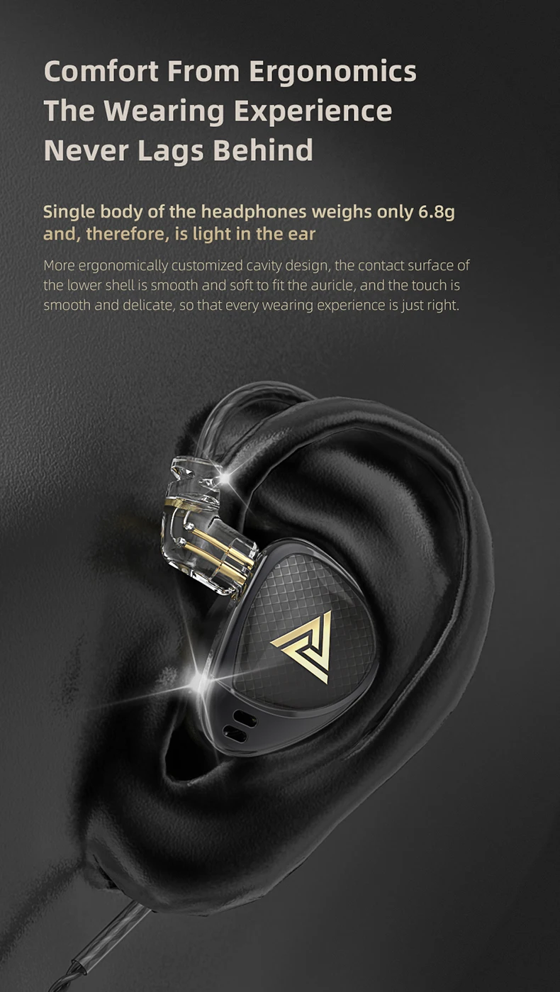 QKZ x HBB Khan 2 DD Driver HiFi Earphone In Ear Monitor IEM 3D Printed ...