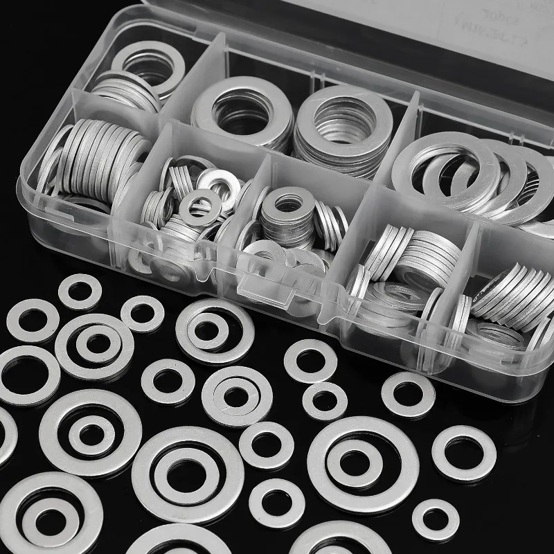 185pcs Universal Auto Oil Pan Drain Plug Gasket Set Aluminum Washer Kit ...