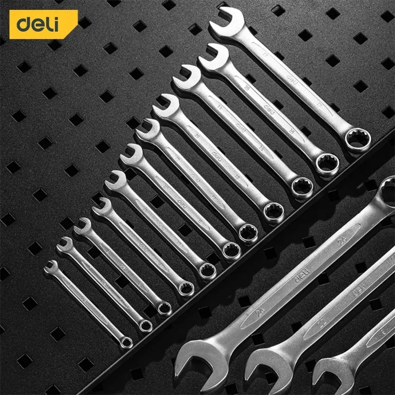 Deli-8-10-12-14-Pcs-Ratchet-Combination-Wrenches-Set-Auto-Repair-Dual ...