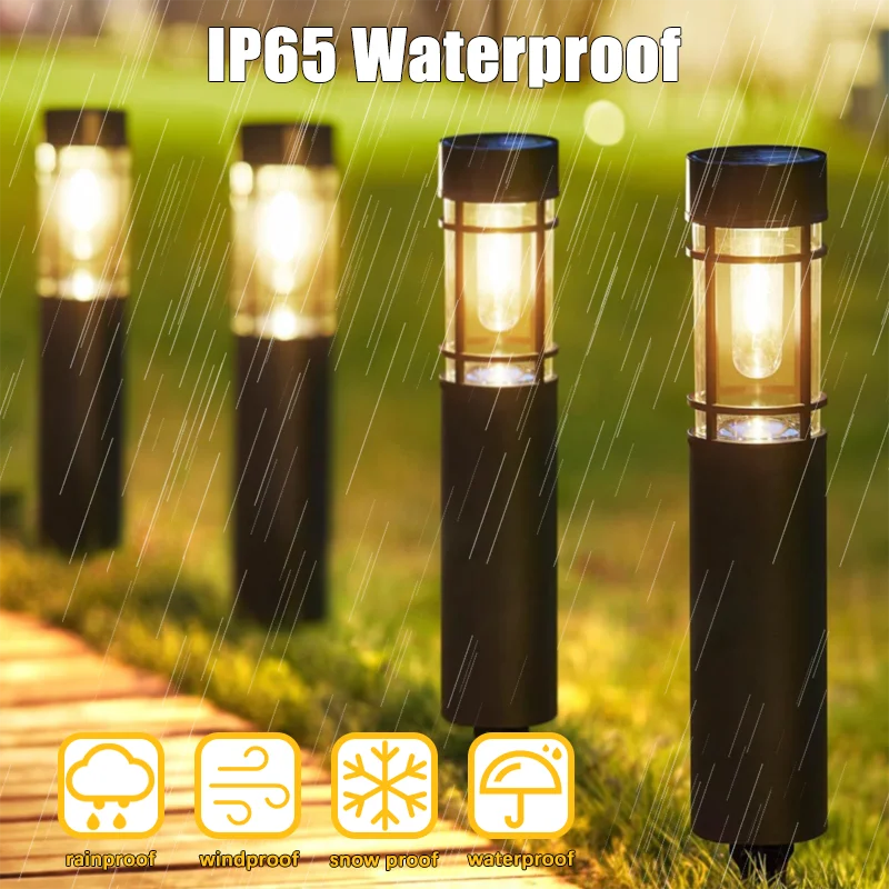 8-Pack-Solar-Garden-Pathway-Lights-Outdoor-LED-Lighting-Ground-Plug ...