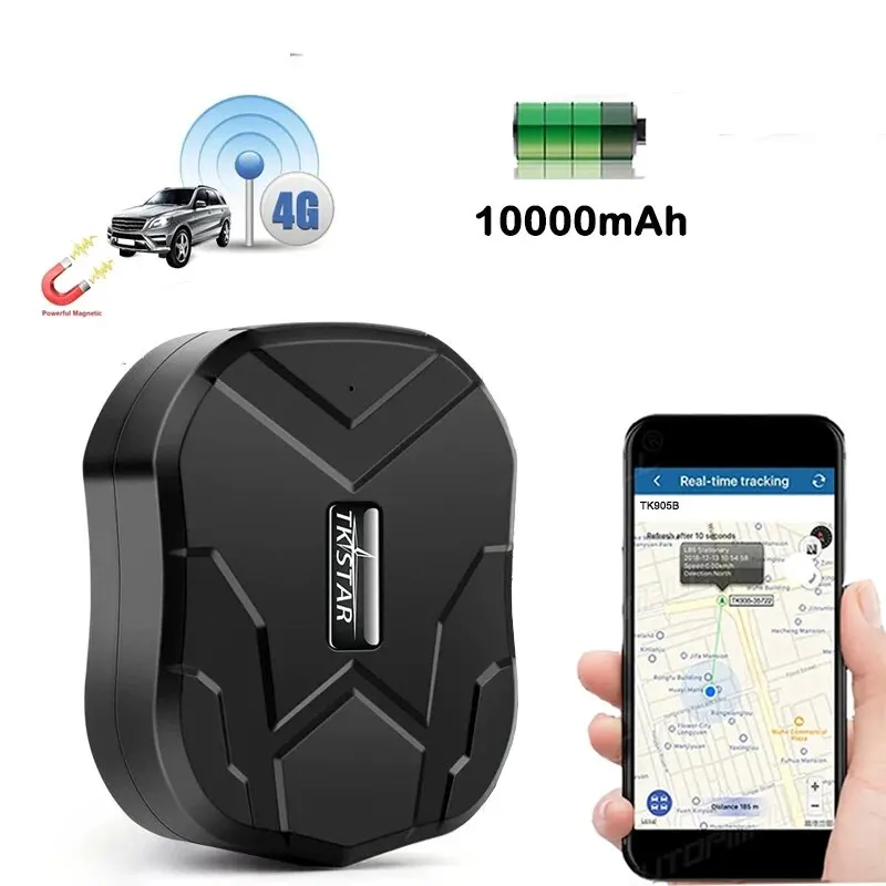 4G LTE TK905B GPS Tracker Car Vehicle Tracking Device 10000mah Long ...