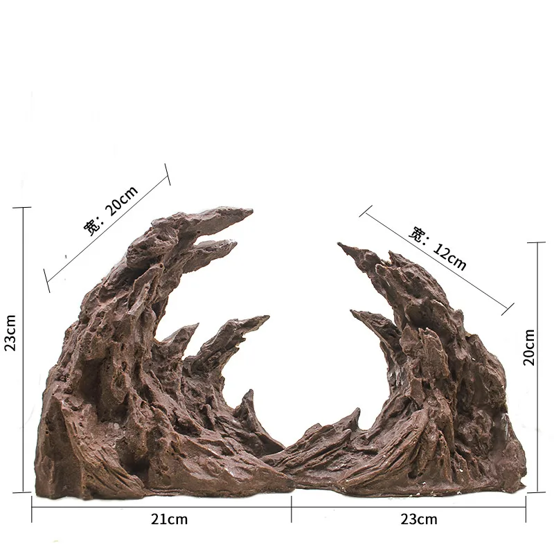 24x21x18cm-21x23x12cm-Fish-Tank-Jagged-Canyon-Decor-Aquarium-Rocks ...