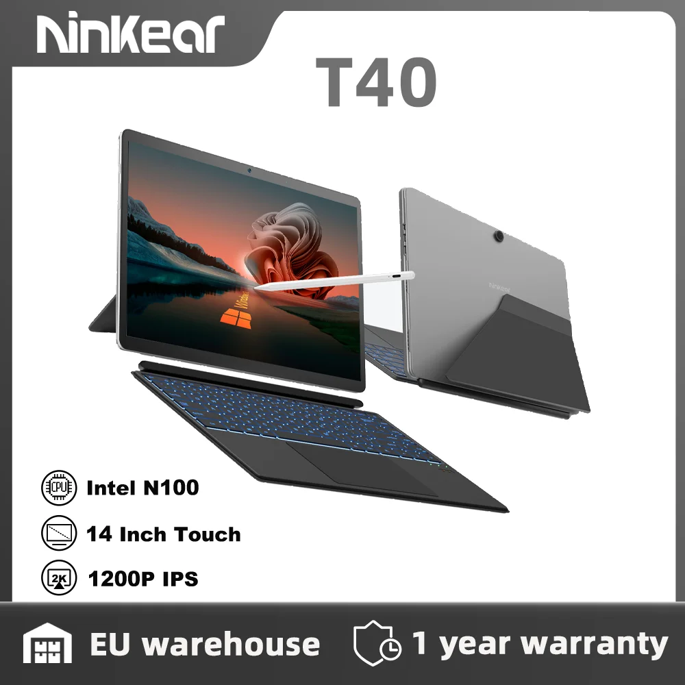Ninkear-T40-Tablet-Mini-Laptop-14-polegadas-2-em-1-Intel-N100-16GB ...