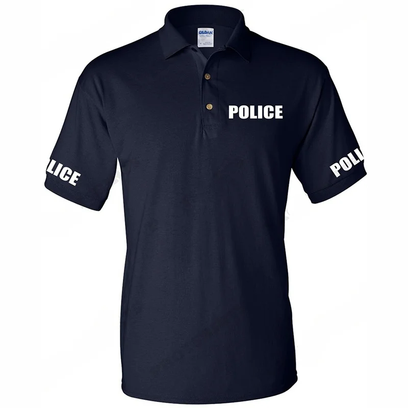 Polo-de-police-pour-homme-uniforme-d-contract-manches-courtes-maille-en ...