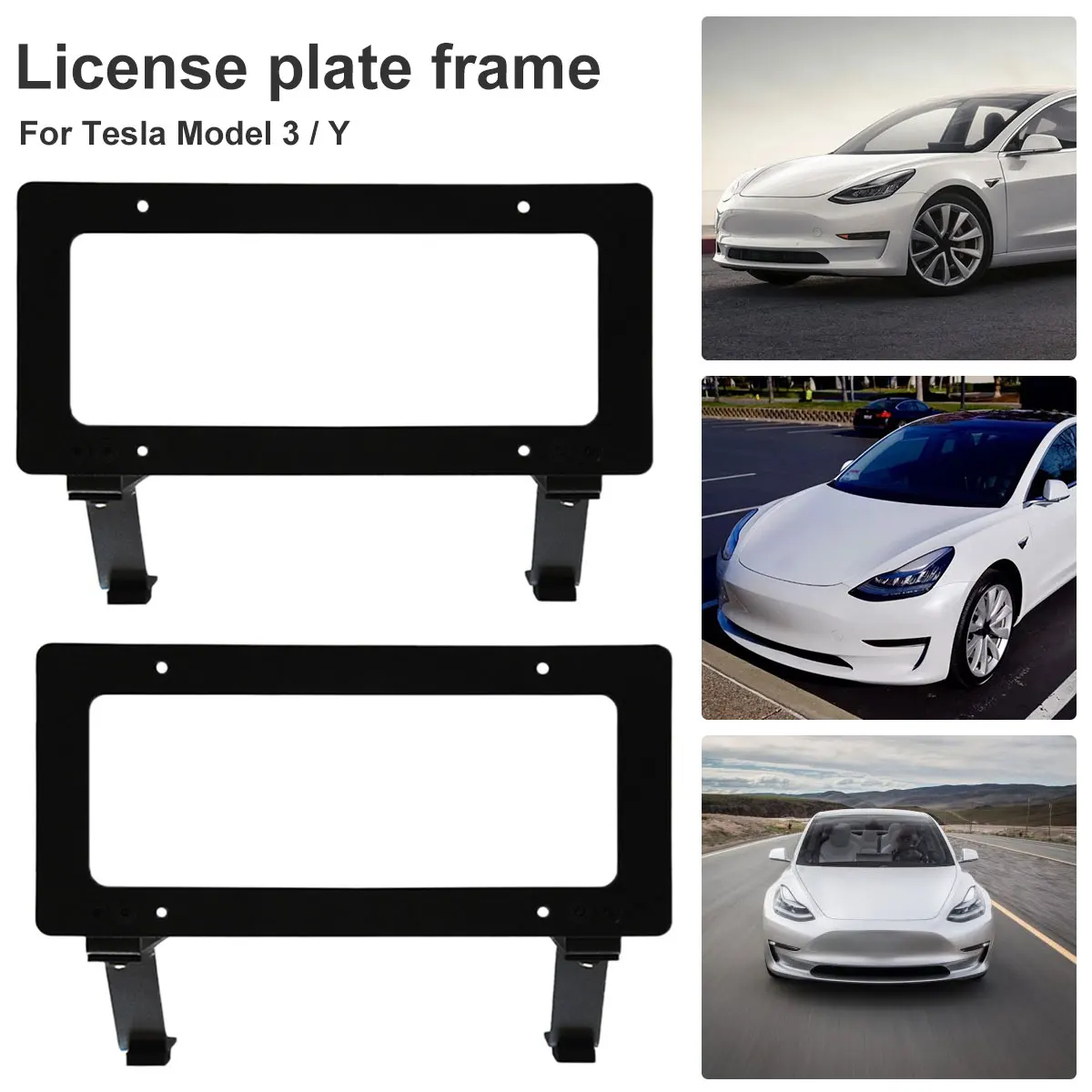 License Plate Frame for Tesla Model 3/Y 2017-2021 Modification Free ...