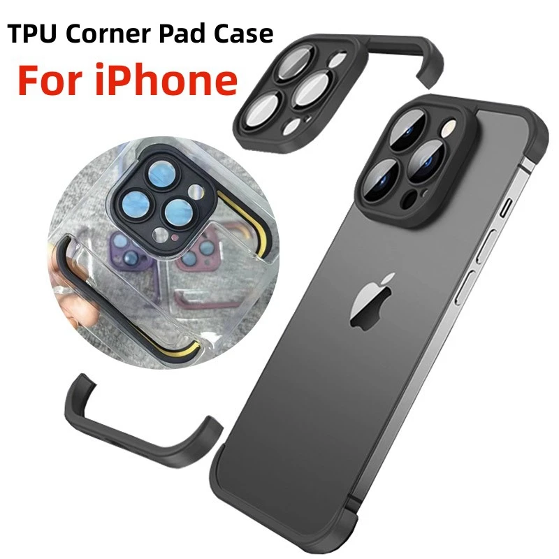 Soft-TPU-Frame-Case-For-iPhone-16-14-13-15-Pro-Max-Lens-Protector ...