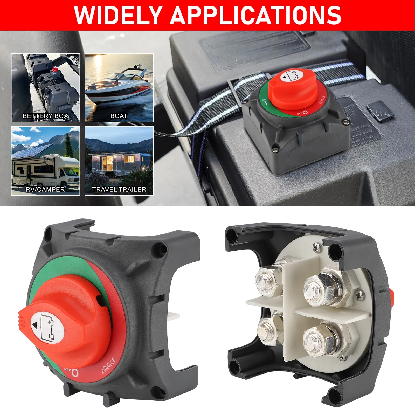 48V 400Amp DC New Car Marine Boat On Off Double Pole Battery Switch ...