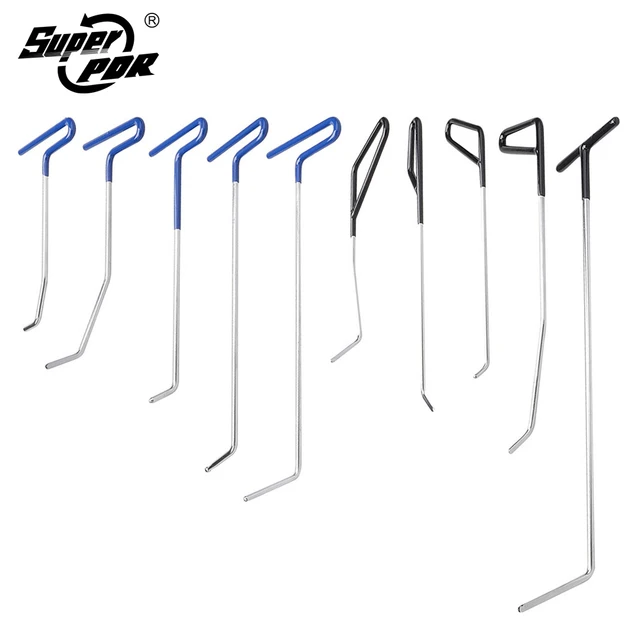 Super PDR Hooks Rods Crowbar Hail Removal Hook Dent Repair Tools ...