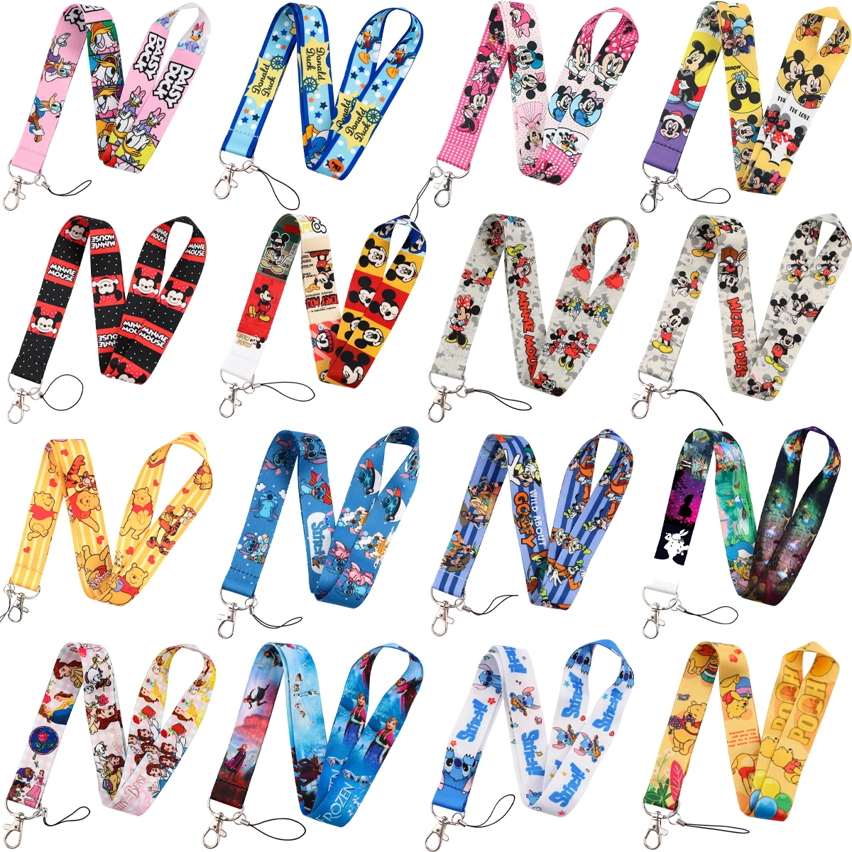 YQ225-Mickey-Mouse-Lanyard-Donald-Duck-Phone-Rope-ID-Badge-Holder ...