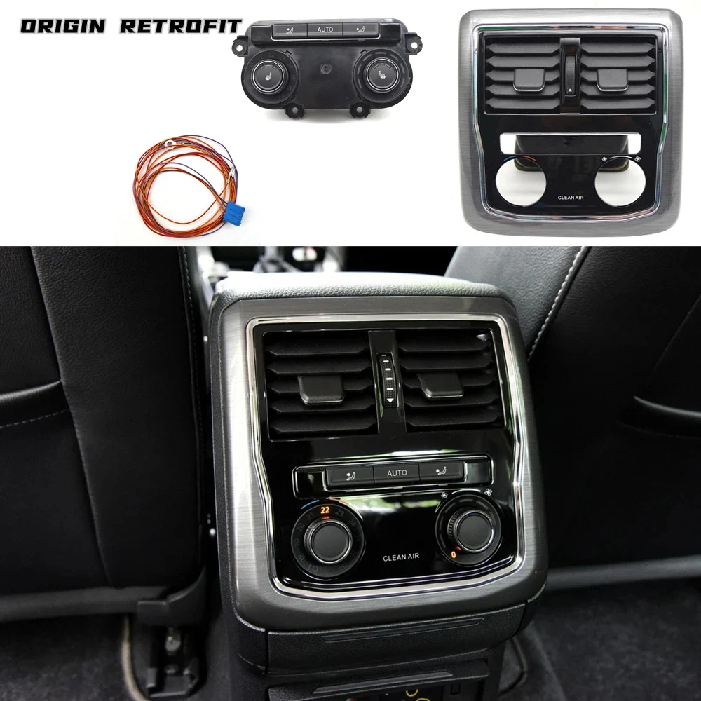 For-Passat-B8-Rear-Center-Console-AC-Air-Conditioning-Heating-Control ...