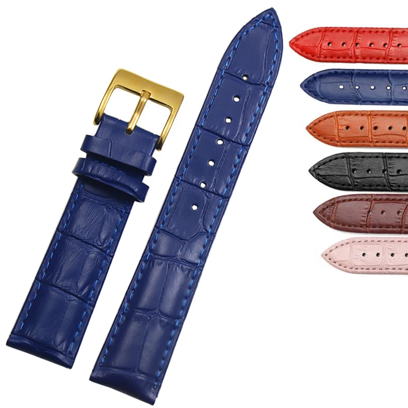 Genuine-Leather-Watchbands-18mm-20mm-22mm-24mm-Watch-Band-Strap-Steel ...