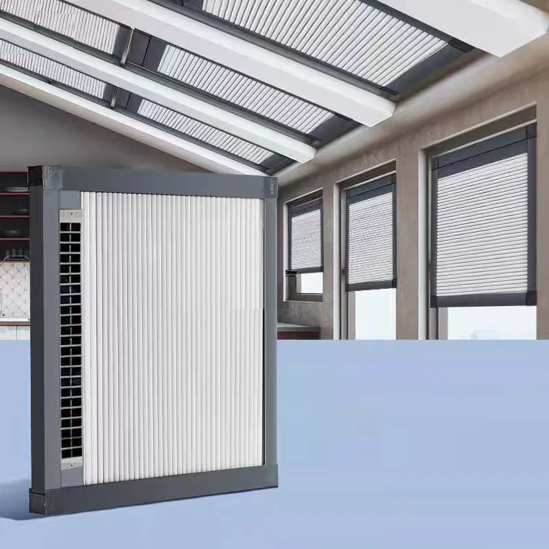Motorized Skylight Honeycomb Blinds, Solar Panel, Electric Cellular Shades, Window Roof Curtains ...