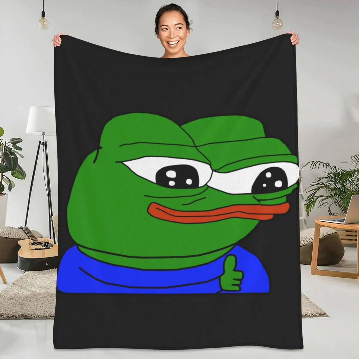 Warm-Soft-Blanket-Travel-Office-Apu-Thumbs-Up-Pepe-Bedding-Throws-Funny ...