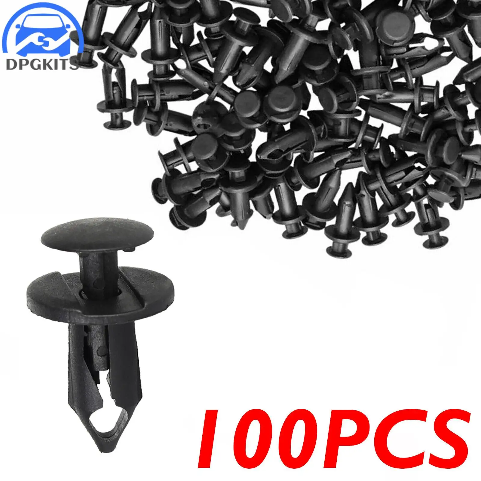 100pcs-Universal-8mm-Hole-Plastic-Car-Bumper-Clips-Fender-Push-In ...