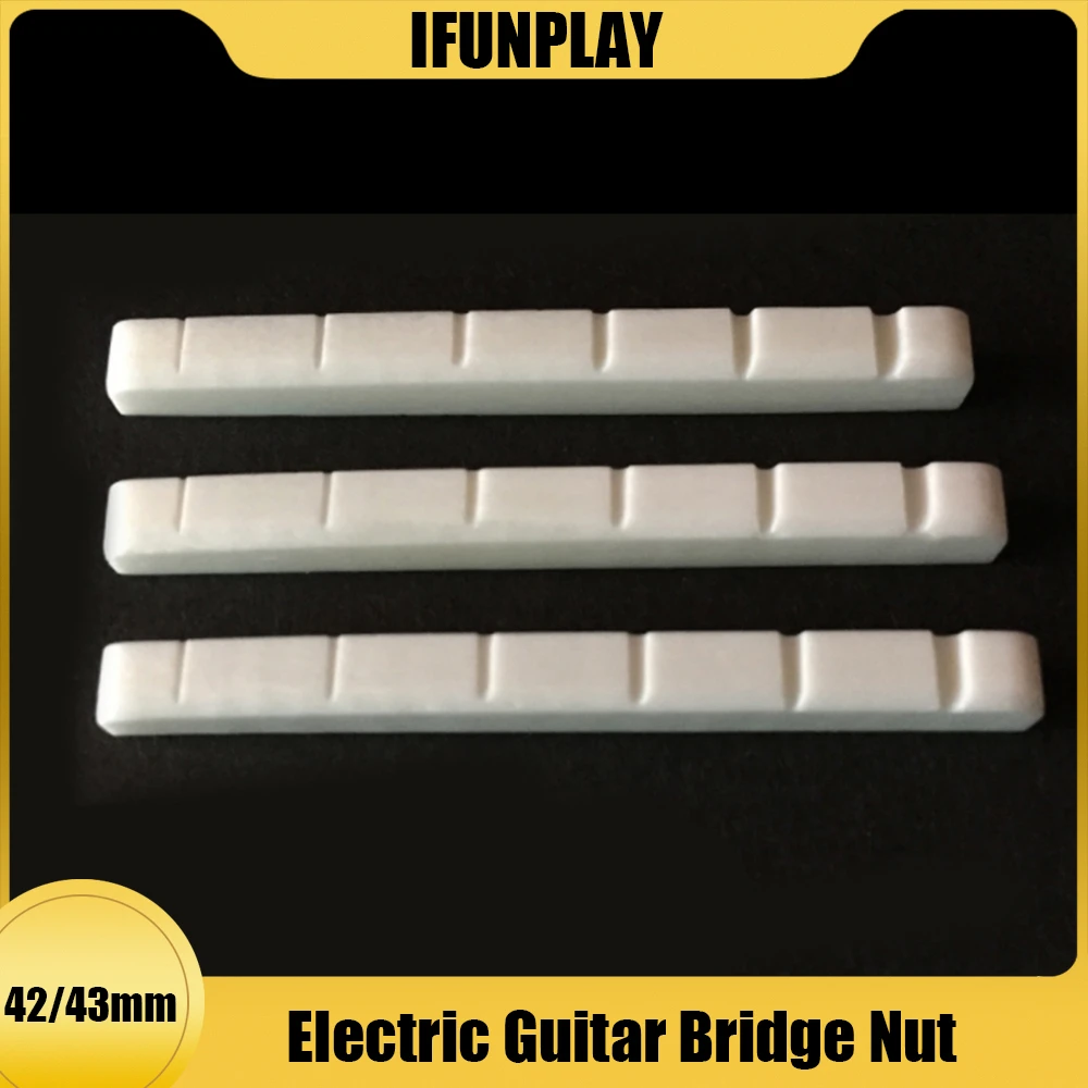 10pcs Guitar Part 42mm/43mm Bone Bridge Nut for 6 Strings ST TL ...