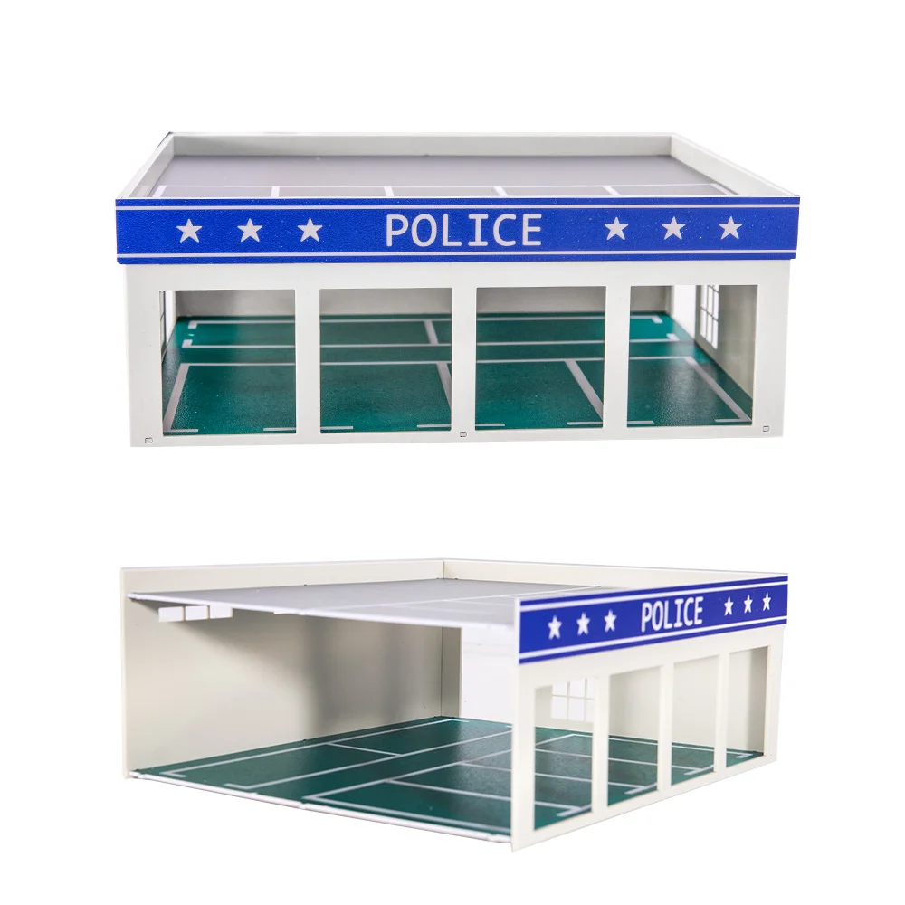 1-64-Scale-Miniature-Police-Station-Model-Diy-Model-Making-Toys ...
