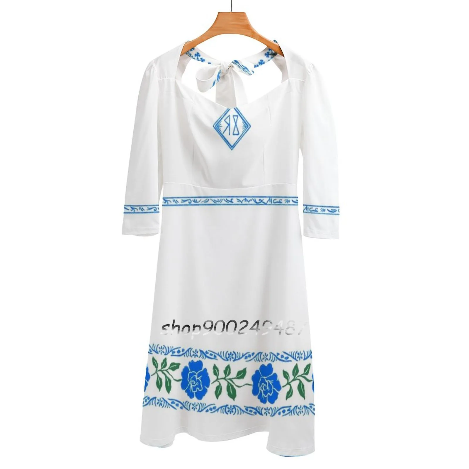 Midsommar-Dress-Square-Neck-Dress-New-Plus-Size-Elegant-Women-Waist ...