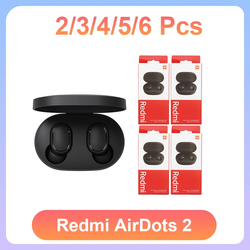 2pcs-Xiaomi-Redmi-Airdots-2-Bluetooth-5-0-Earphones-with-Mic-Wireless ...