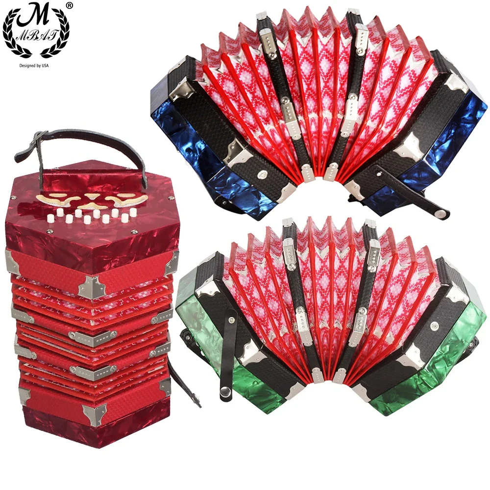 Concertina Accordion 20 Button 40 Reed Anglo Style Keyboard Musical ...