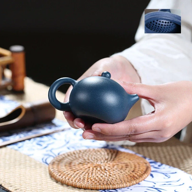 100ml-Yixing-Handmade-Purple-Clay-Teapots-Ball-Shaped-Infuser-Xishi-Tea ...