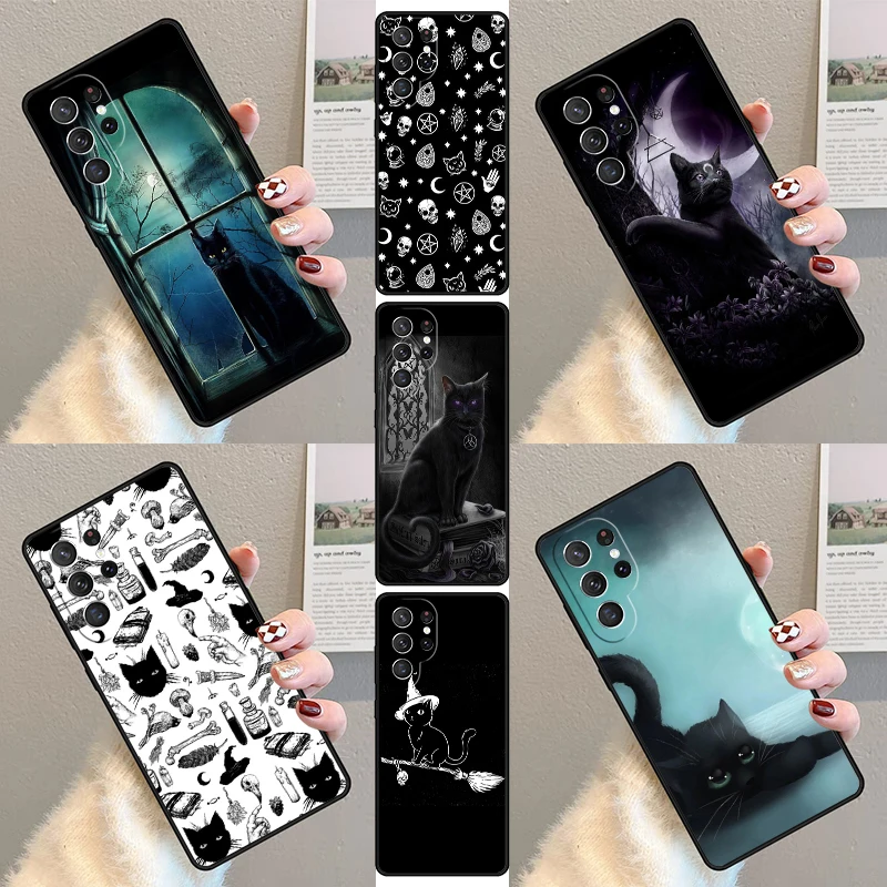 Witchcraft-Halloween-Cat-Dark-Witch-Phone-Case-For-Samsung-Galaxy-S23 ...