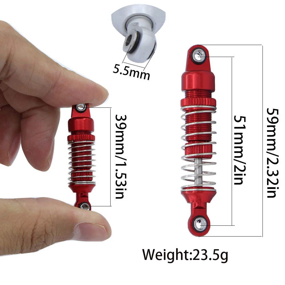 Metal Universal Shocks Absorbers Oil Threaded Damper for 1/18 RC ...