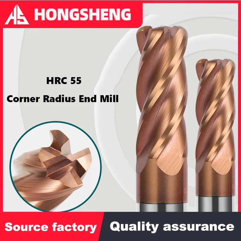 R0-5-1-2-Bullnose-Cutter-Corner-Radius-End-Mill-CNC-Tungsten-Steel ...
