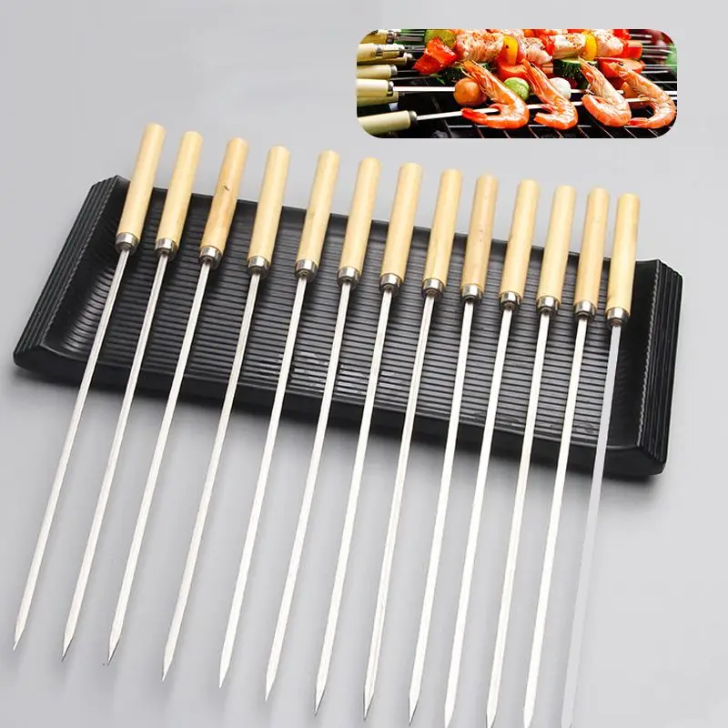 Flat-Skewers-Stainless-Steel-For-Grill-Bbq-Accessories-Barbecues ...