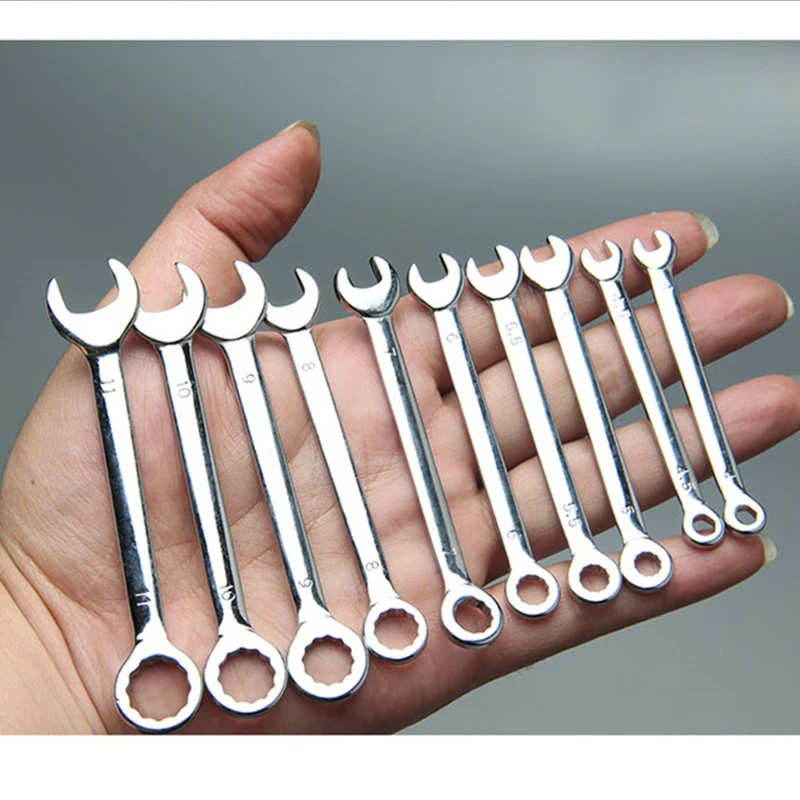 10pcs-Mini-Spanner-Set-Key-Ring-Spanner-Metric-Inch-Type-Wrenches ...
