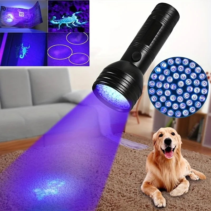 1 pcs 21LED UV395nm black flashlight, UV black light, aluminum alloy ...