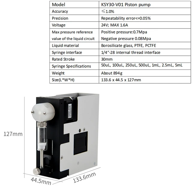 Kamoer 50ul~5ml KSY30 Multi Flow Syringe Pump 24V Stepper Motor High ...