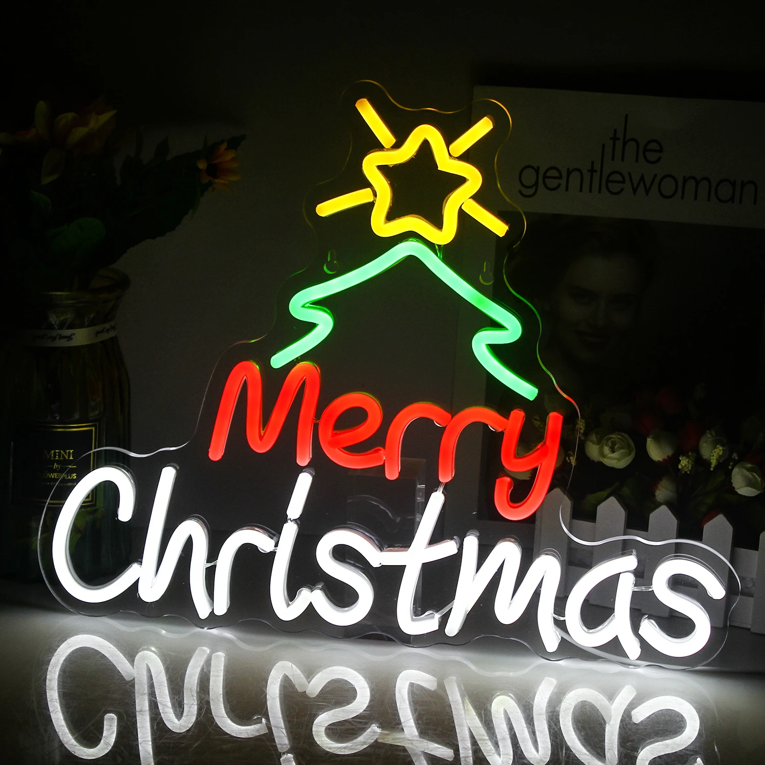 Letrero-de-ne-n-de-Feliz-Navidad-luz-Led-regulable-para-decoraci-n-de ...