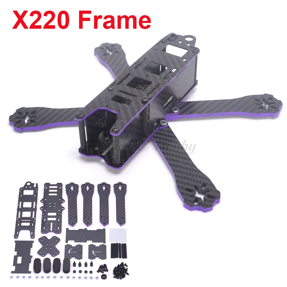 X220-220mm-Carbon-Fiber-X-Type-Frame-Kit-with-4mm-Arm-For-Wizard-RC ...