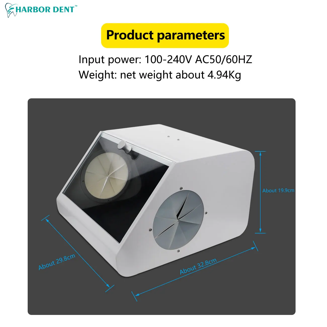 Lab-Dental-Equipment-Clinic-Dust-Collector-Vacuum-Extractor-Box-Dental ...