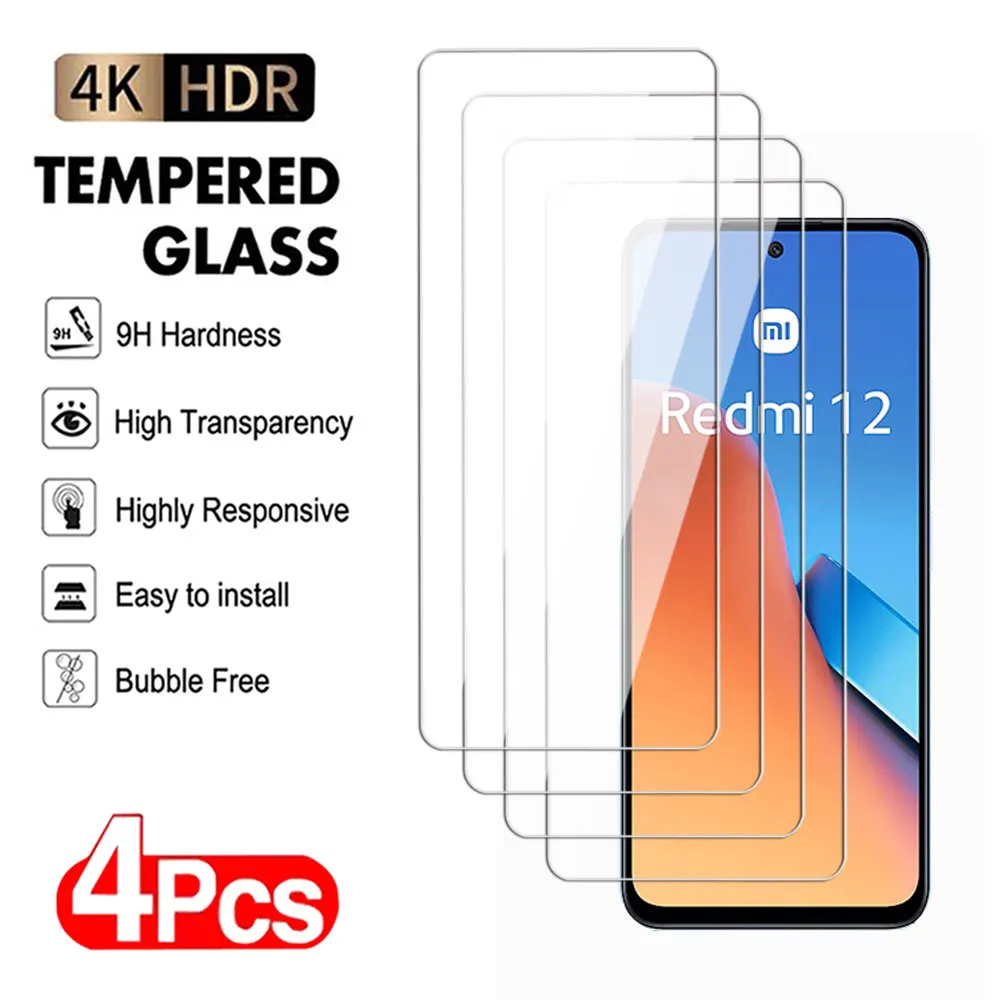4Pcs-Anti-Burst-Tempered-Glass-For-Xiaomi-Redmi-Note-12-13-Pro-Plus-4G ...