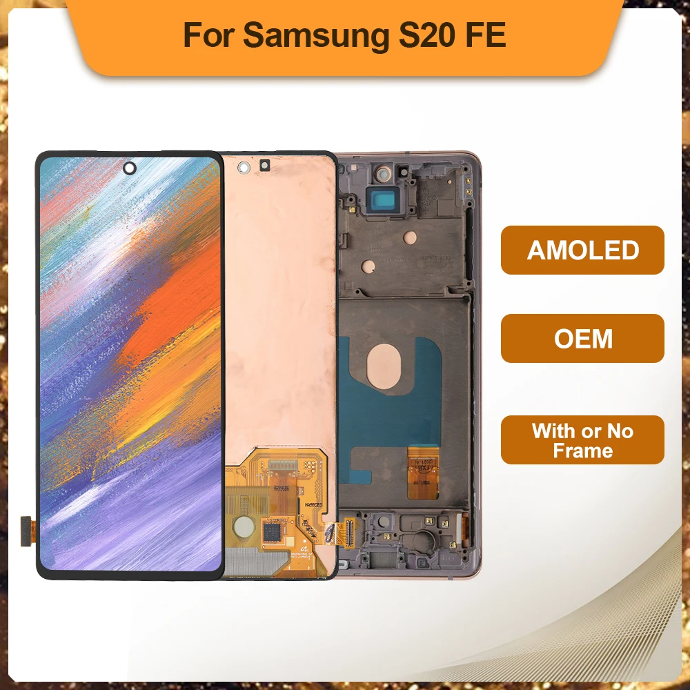 삼성 S20 FE 디스플레이 AMOLED, 삼성 갤럭시 S20 팬 에디션, OLED G780F G781B LCD 디스플레이 ...