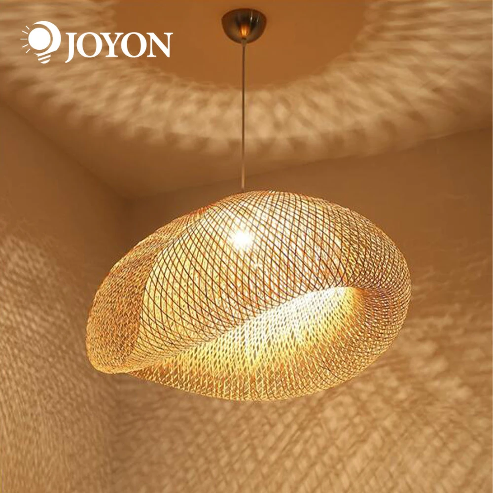 الحديثة بامبو قلادة llight مصباح من الخيزران آسيا البساطة مطعم فندق قلادة مصباح لغرفة المعيشة ...