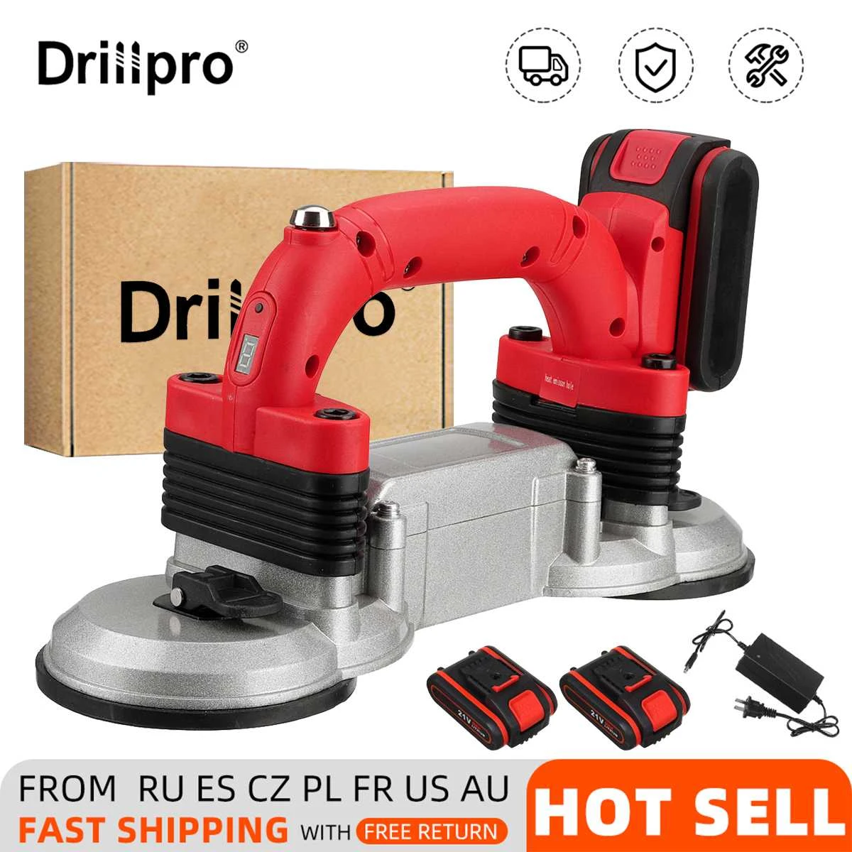 60-120mm Tiles Vibrator Tiling Tiles Machine 5 Speed Adjustable Suction ...