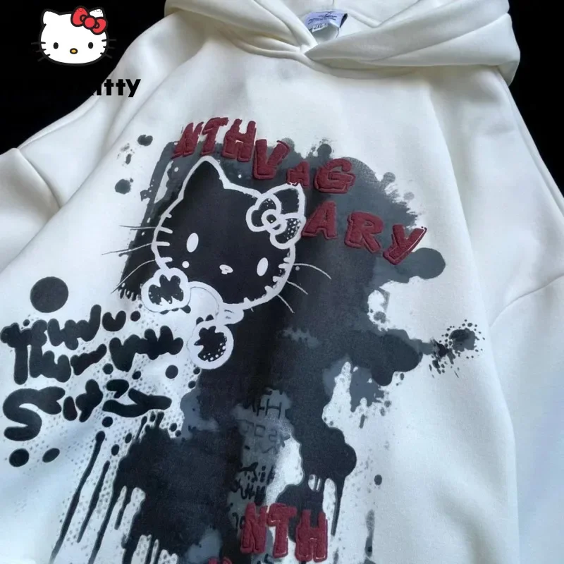 Sanrio-HelloKitty-Hooded-Pullovers-Youthful-Women-s-Clothes-Oversize ...