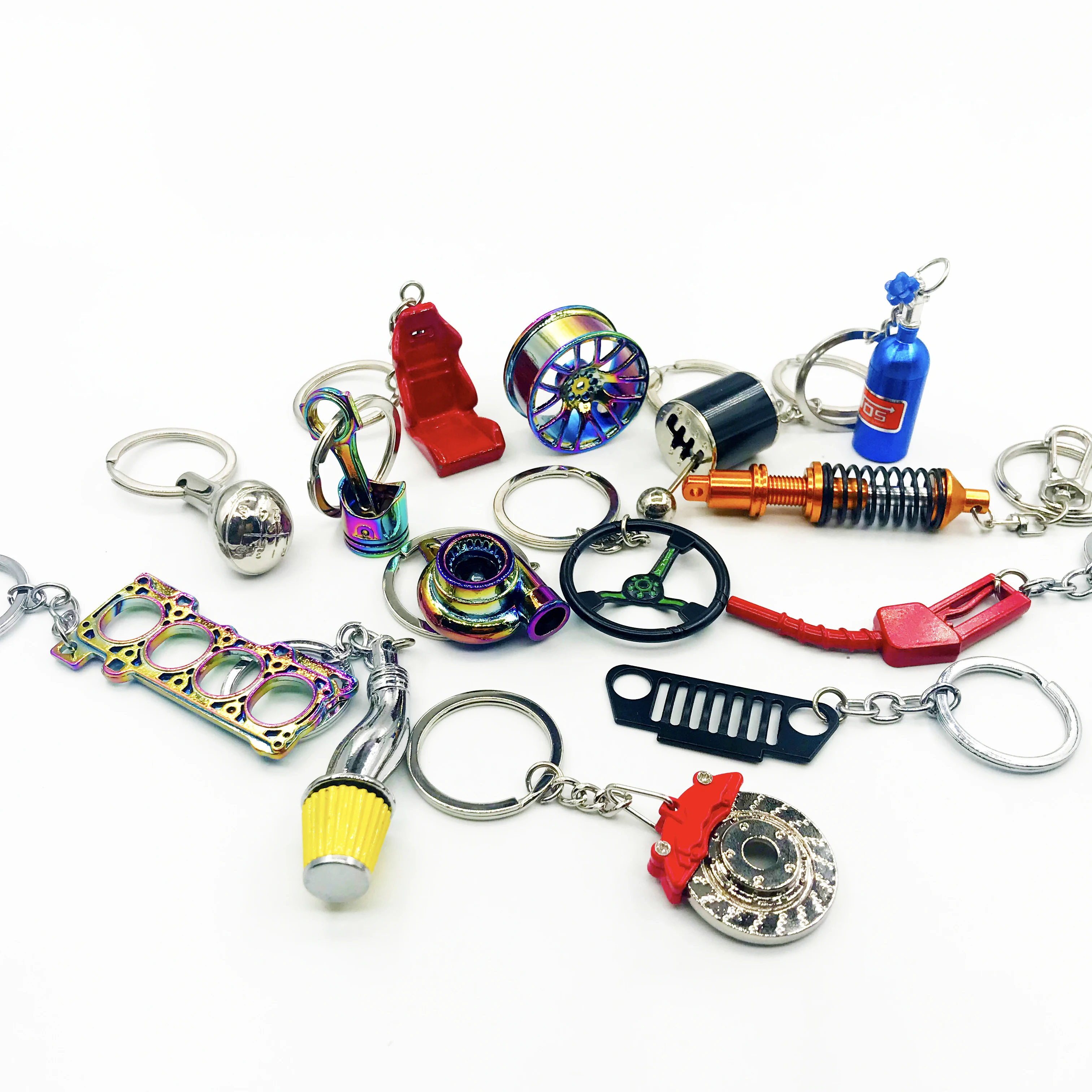 Creative Gear Head Keychain Speed Gearbox Keyring for Car Key Turbo Hub ...