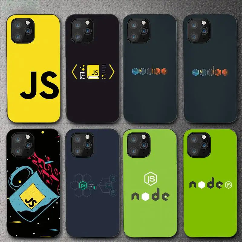 NodeJS JavaScript Accessories Phone Case For IPhone 11 12 Mini 13 14 